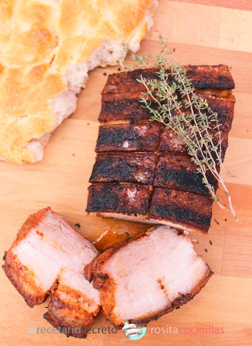 Panceta asada en adobo - Rosita Cocinillas